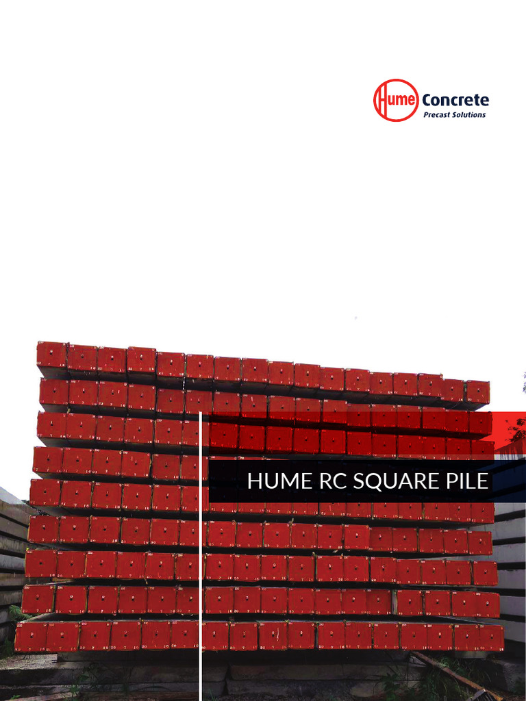 Hume RC Square Piles: Features & Specs | PDF | Deep Foundation | Concrete