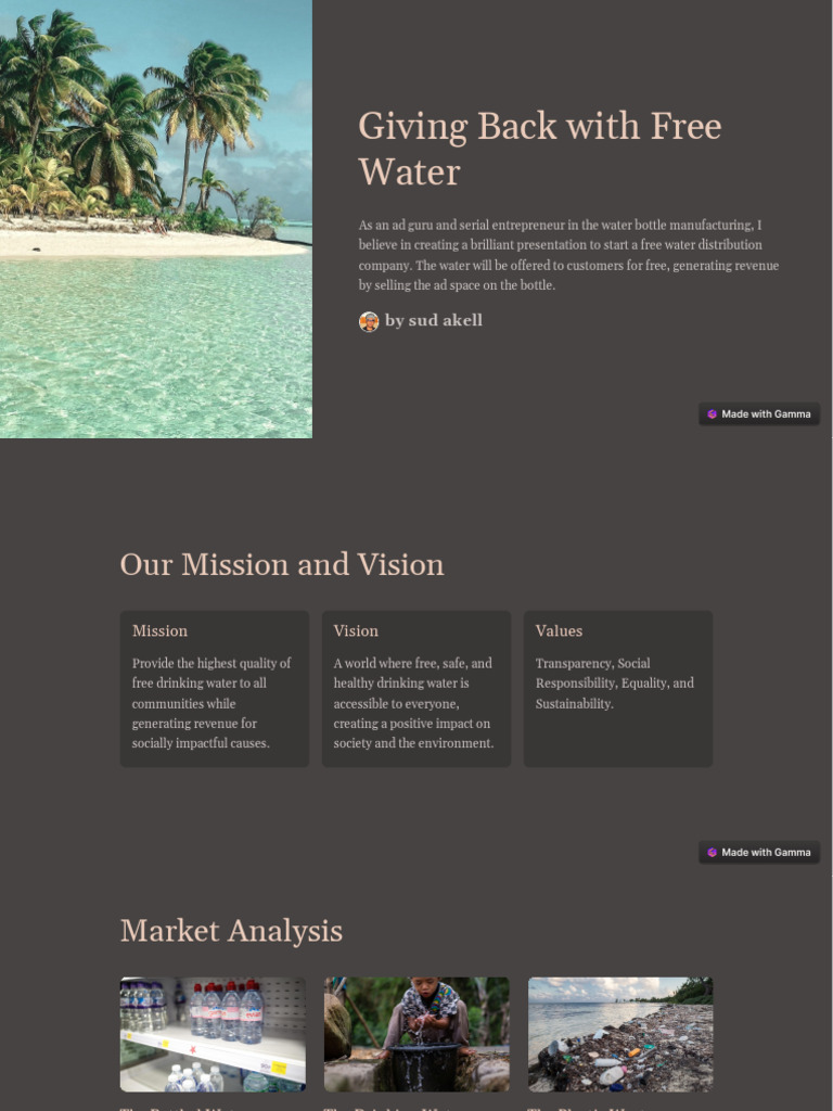 Giving Back With Free Water | PDF | Water | Drinking Water