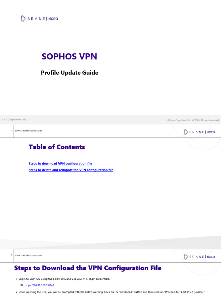 Sophos VPN Profile Update Guide | PDF