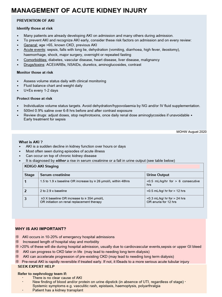 22.AKI Protocol | PDF | Chronic Kidney Disease | Clinical Medicine