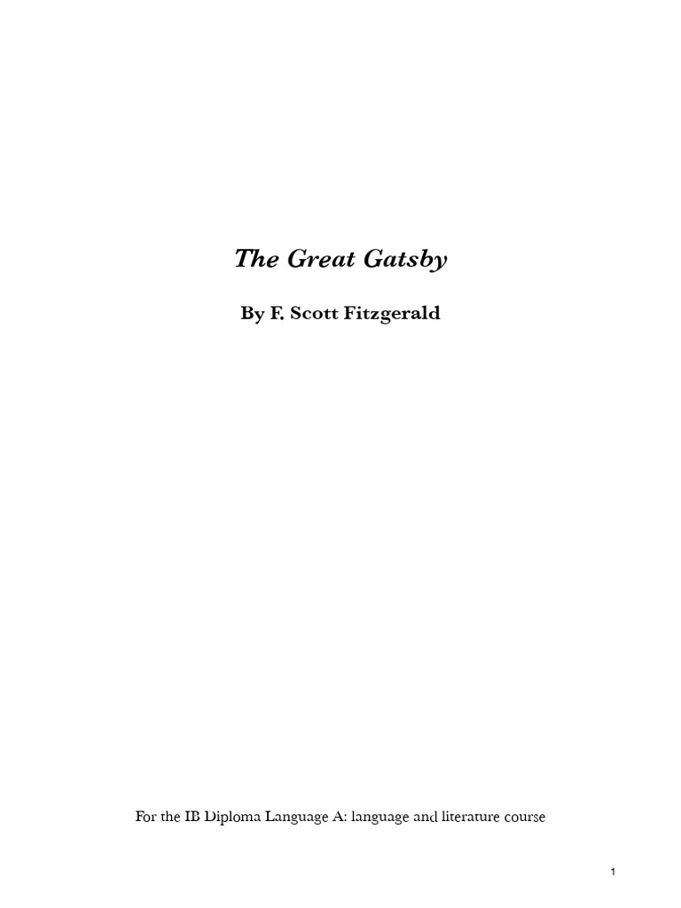 The Great Gatsby | PDF