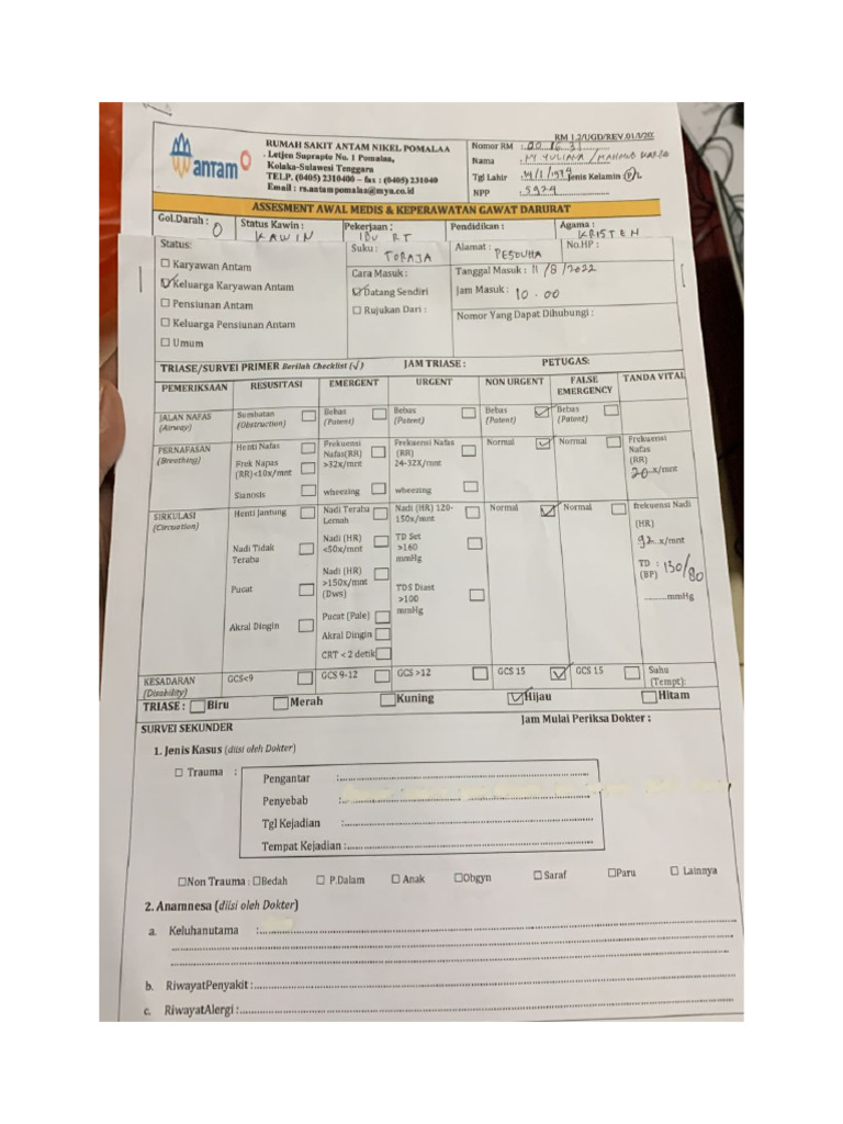 B) Rumah Sakit Telah Menerapkan Proses Skrining Baik Di Dalam Maupun Di ...
