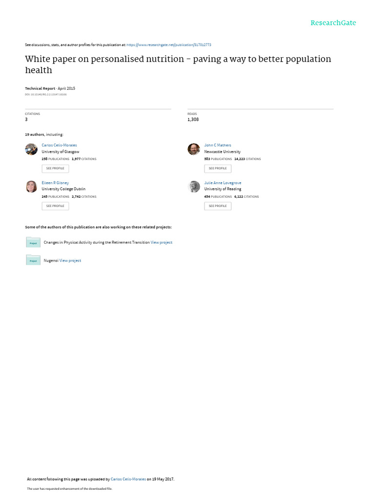 Food 4 Me White Paper Pdf Dieting Saturated Fat