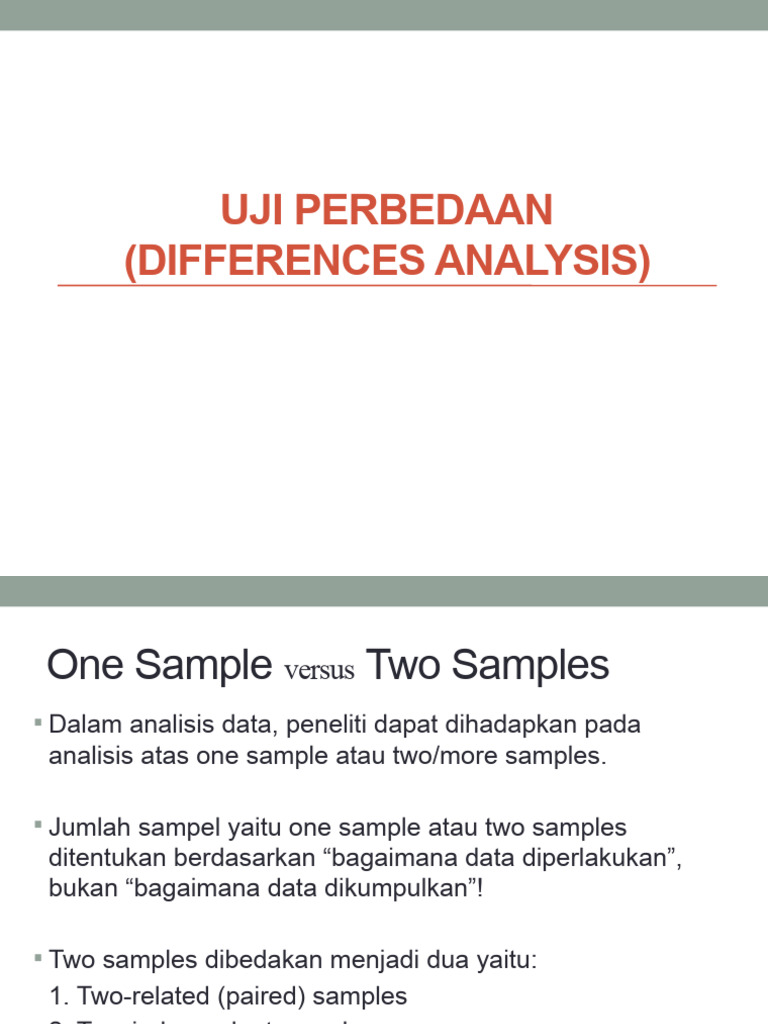 Uji Beda | PDF