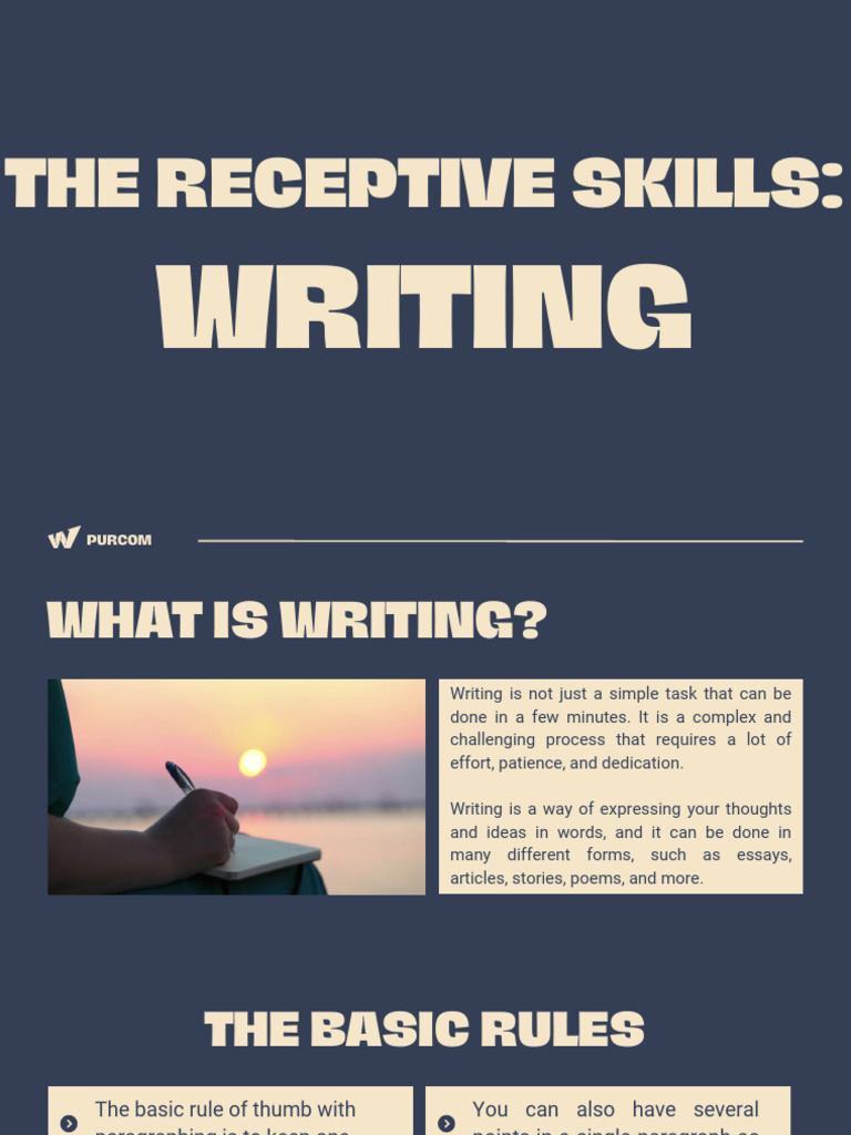 Lesson 4 - The Receptive Skills Writing | PDF | Comma | Punctuation