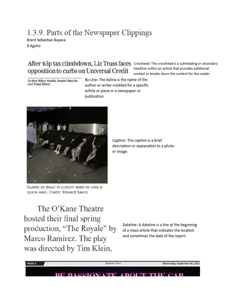 1.3.9. Parts of The Newspaper Clippings | PDF | News | Newspapers