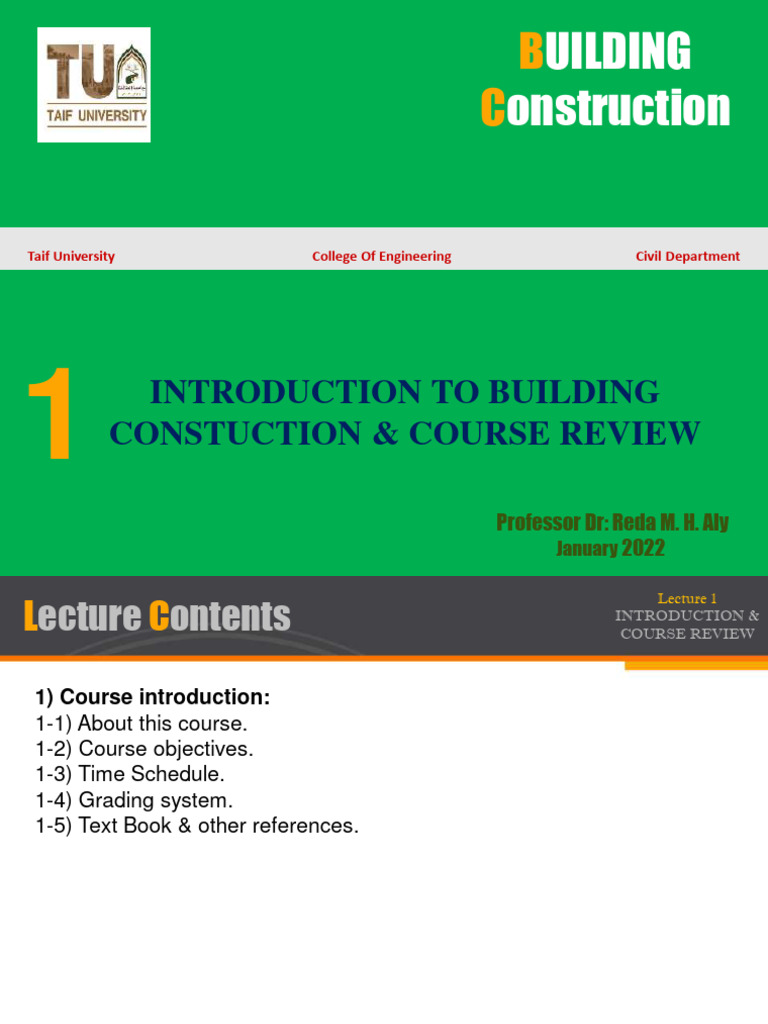 Lec - 1 | PDF | Specification (Technical Standard) | Building