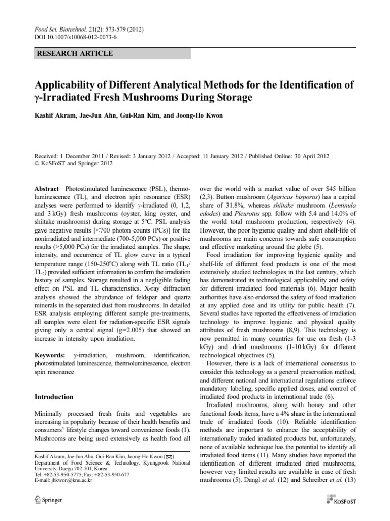 Applicability of Different Analytical Methods For The Identification of ...