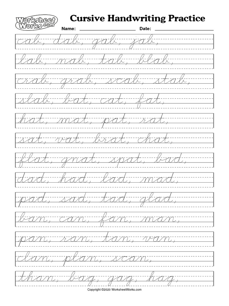 Cursive Handwriting | PDF