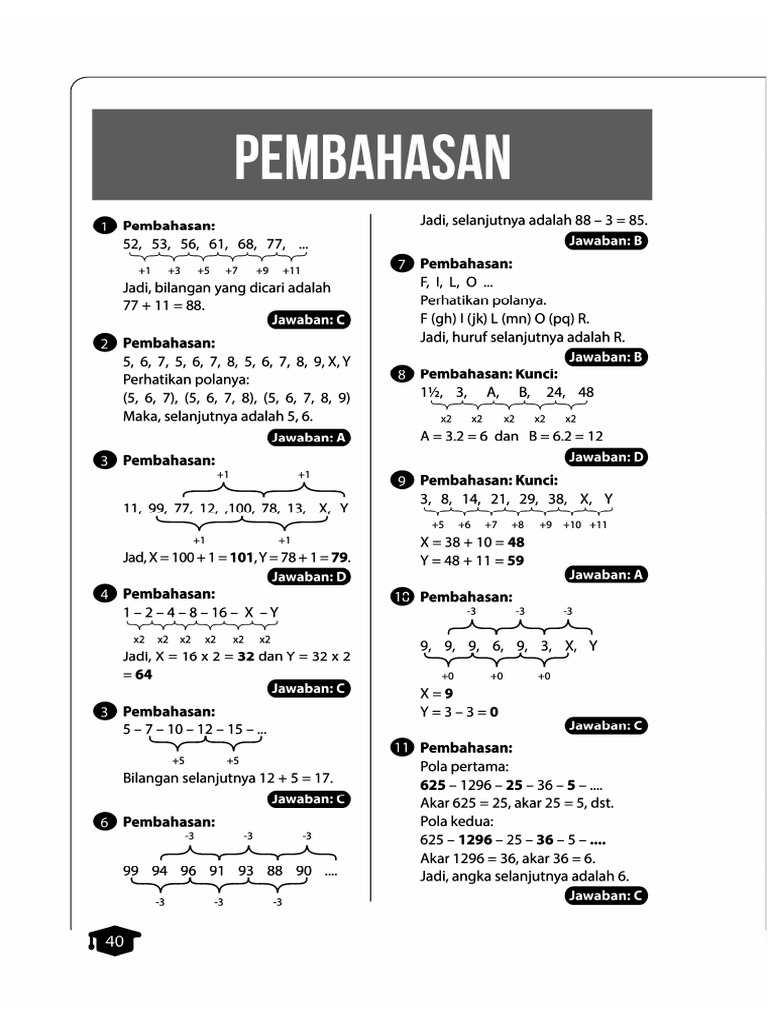 Pembahasan Kuis Kumpulan Soal TIU Baris Dan Deret | PDF