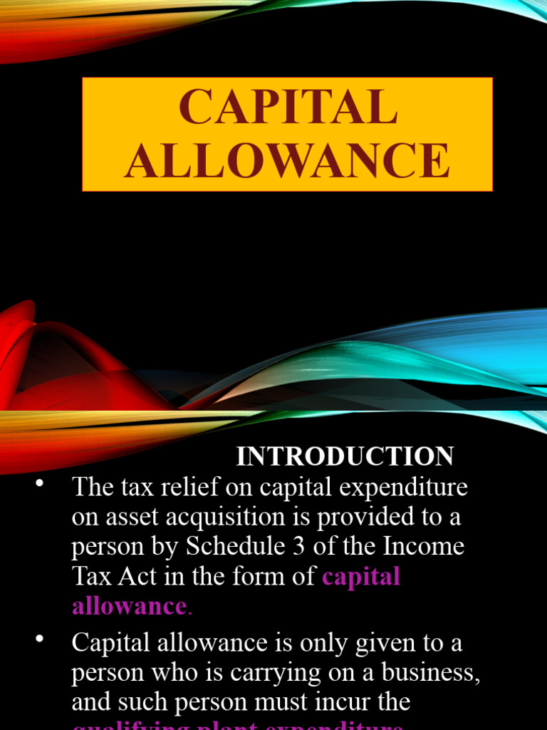 Capital Allowance 2023 | PDF