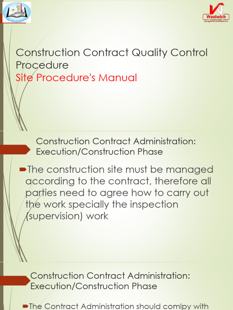 Construction Quality Control Procedures | PDF | Technology & Engineering