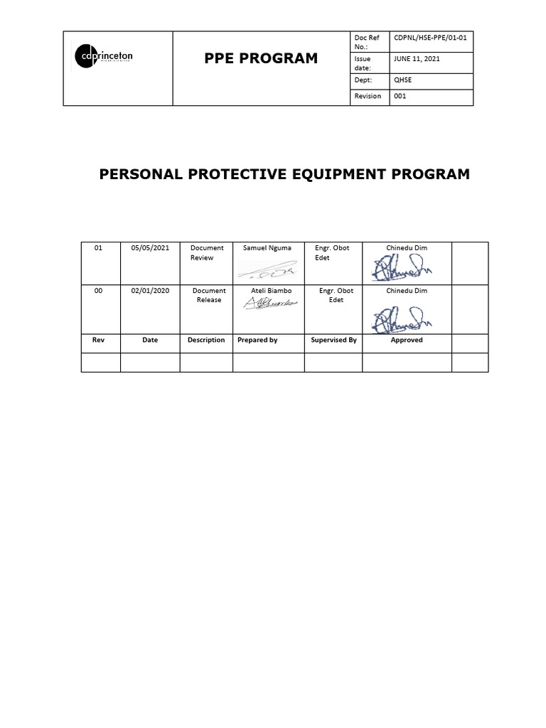 Hhog PHC PD 2023 118 CDPNL Technical Tender Form K 1.7 Personal Protective Equipment Program ...