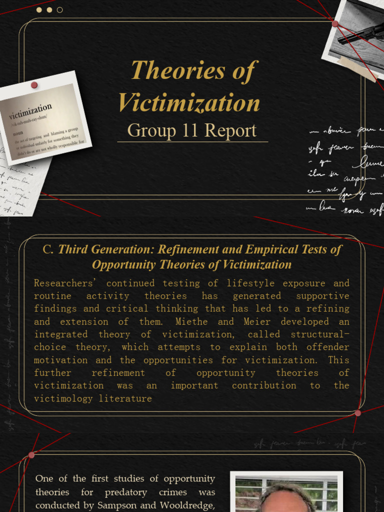 Theories of Victimization | PDF | Victimisation | Victimology