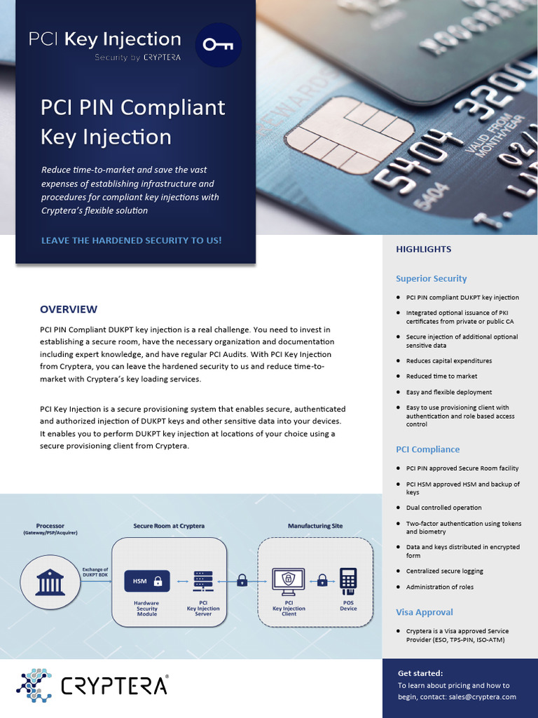 One Pager - PCI Key Injection - VS01 | PDF | Information Technology | Computing