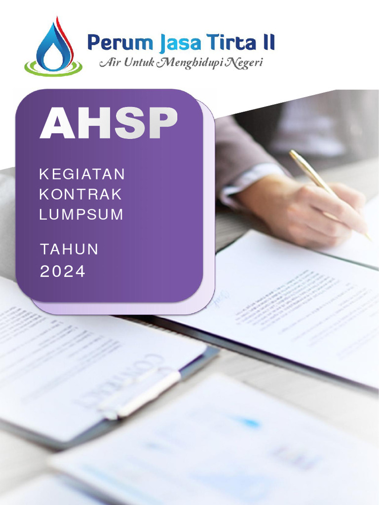 AHSP Kontrak Lumpsum 2024 | PDF