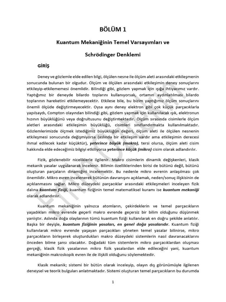 Schrodinger BLM 1 | PDF