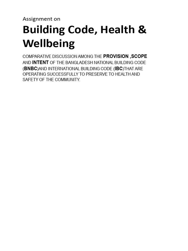 Building Code and Wellbeing | PDF | Building Code | Safety
