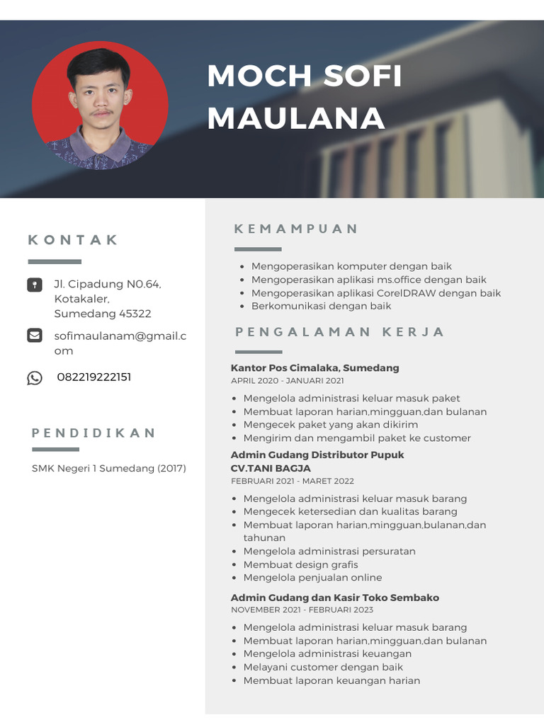 CV - Moch Sofi Maulana | PDF
