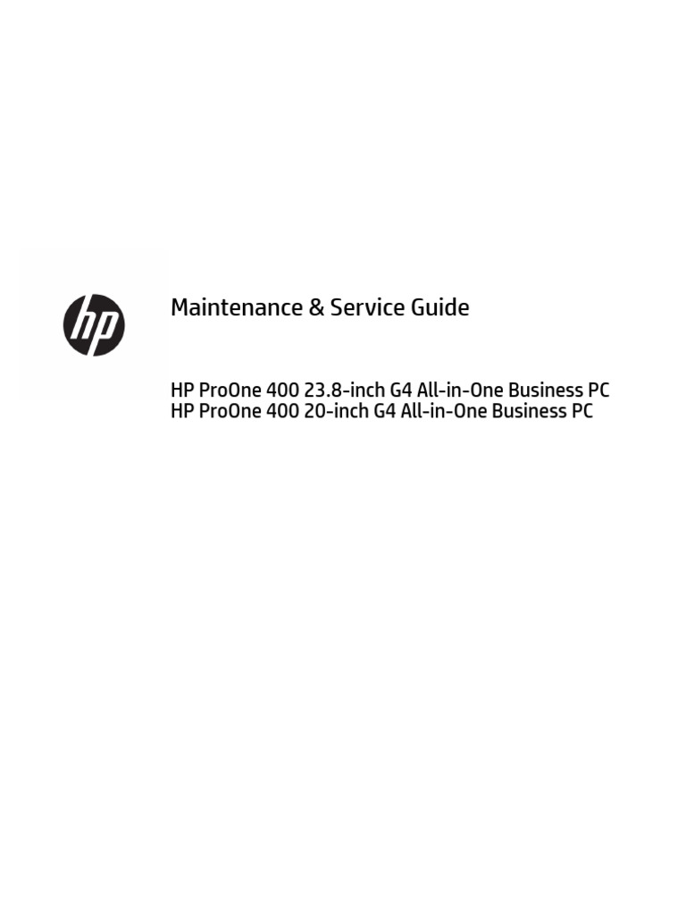 HP ProOne 400 Manual - en | PDF | Electrostatic Discharge | Computer Science