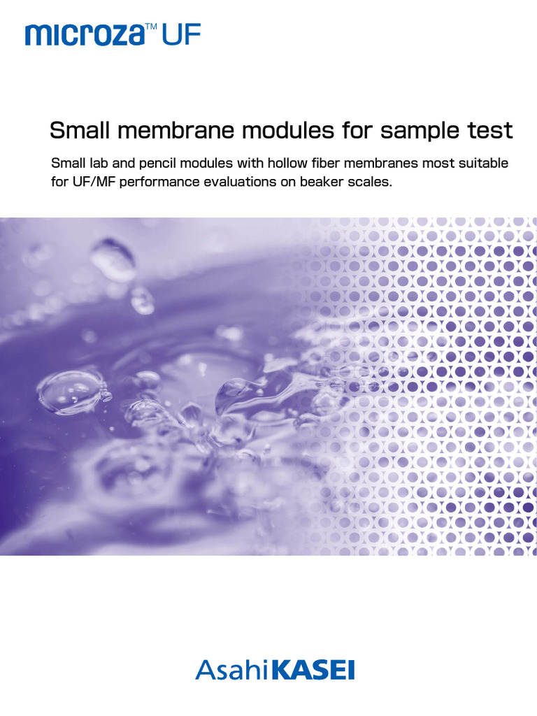 Microza Pharmaceutical Catalog en | PDF | Membrane | Filtration