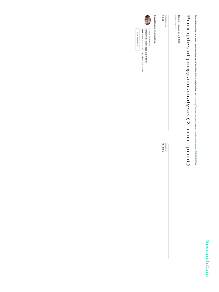 Principles of Program Analysis | PDF | Mathematics | Mathematical Logic