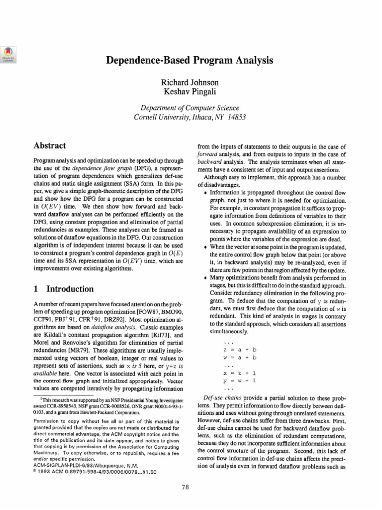 Dependence-Based Program Analysis | PDF | Graph Theory | Mathematical Relations