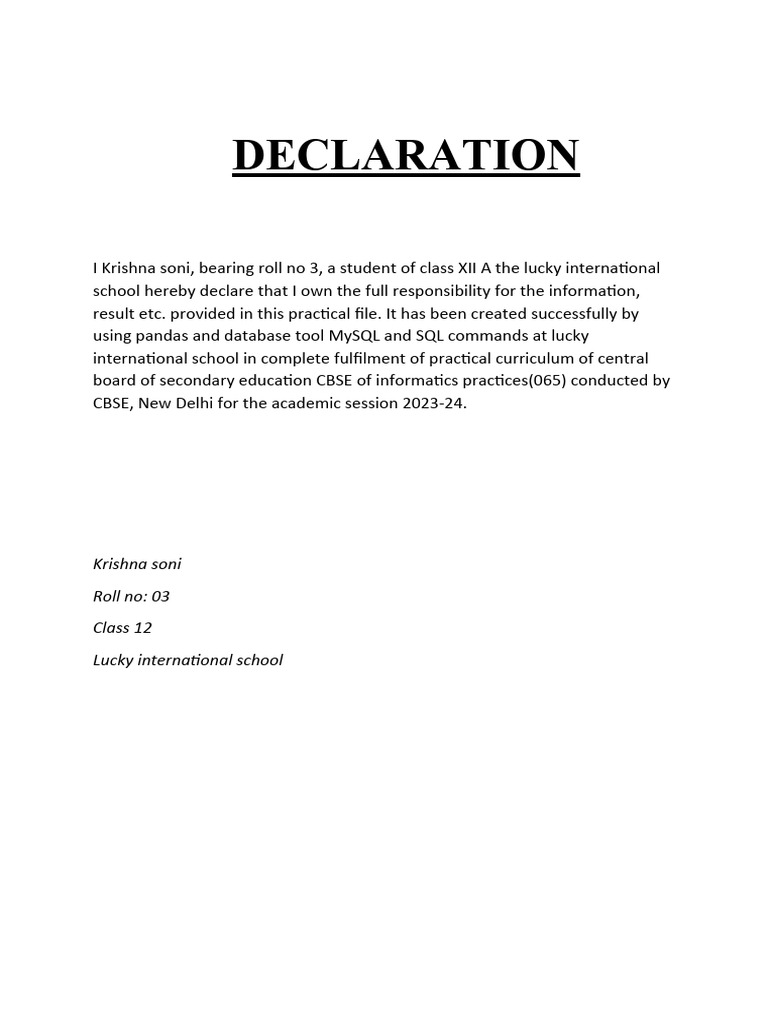 Ip Practical Work | PDF | Sql | Databases