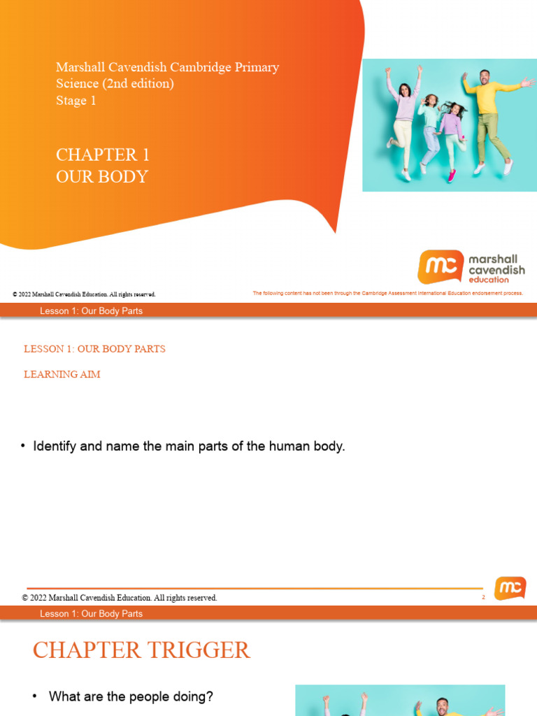 MCE Cambridge Primary Science 2E Stage1 PPT C01 | PDF | Senses | Taste