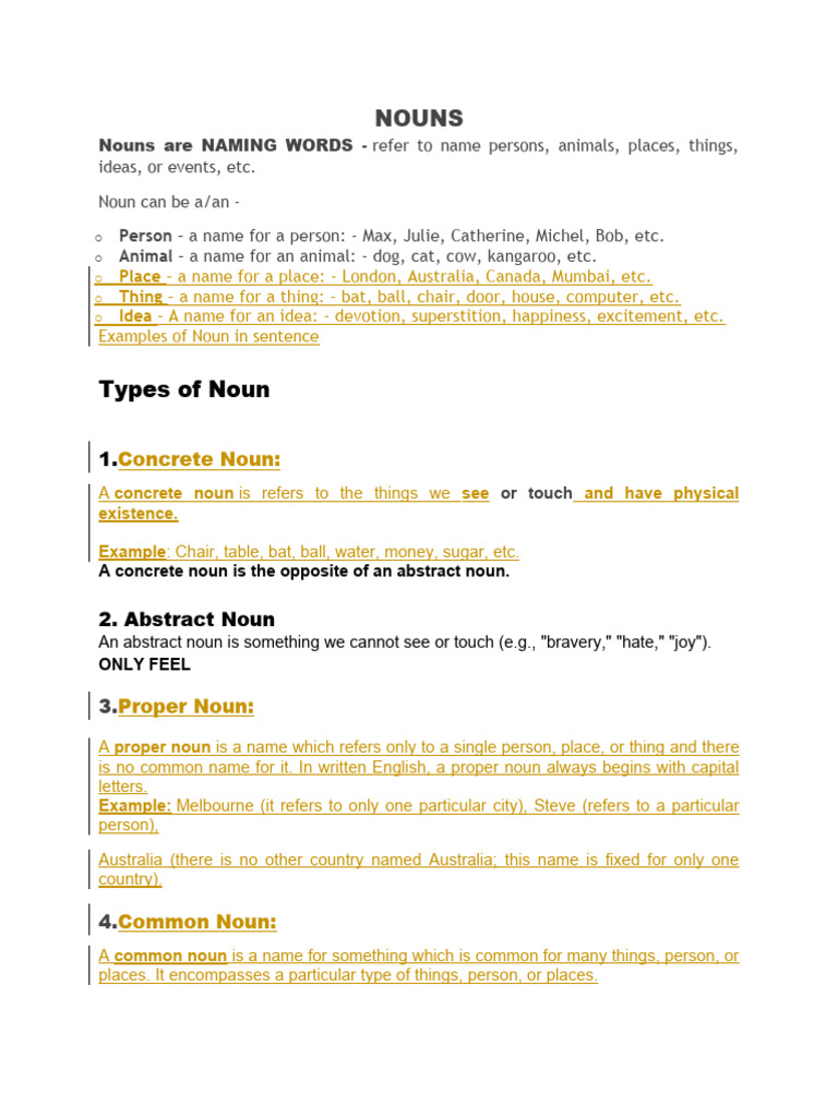 English Classes | PDF | Noun | Adjective