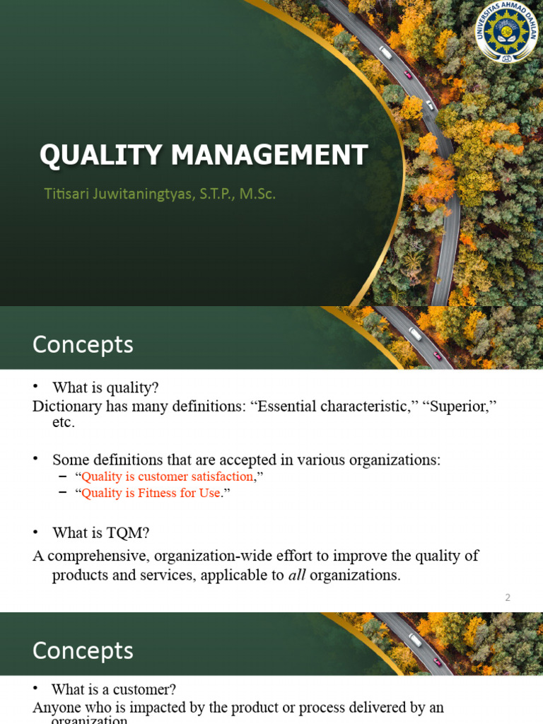 CH 2 Quality Management | PDF | Iso 9000 | Quality Management