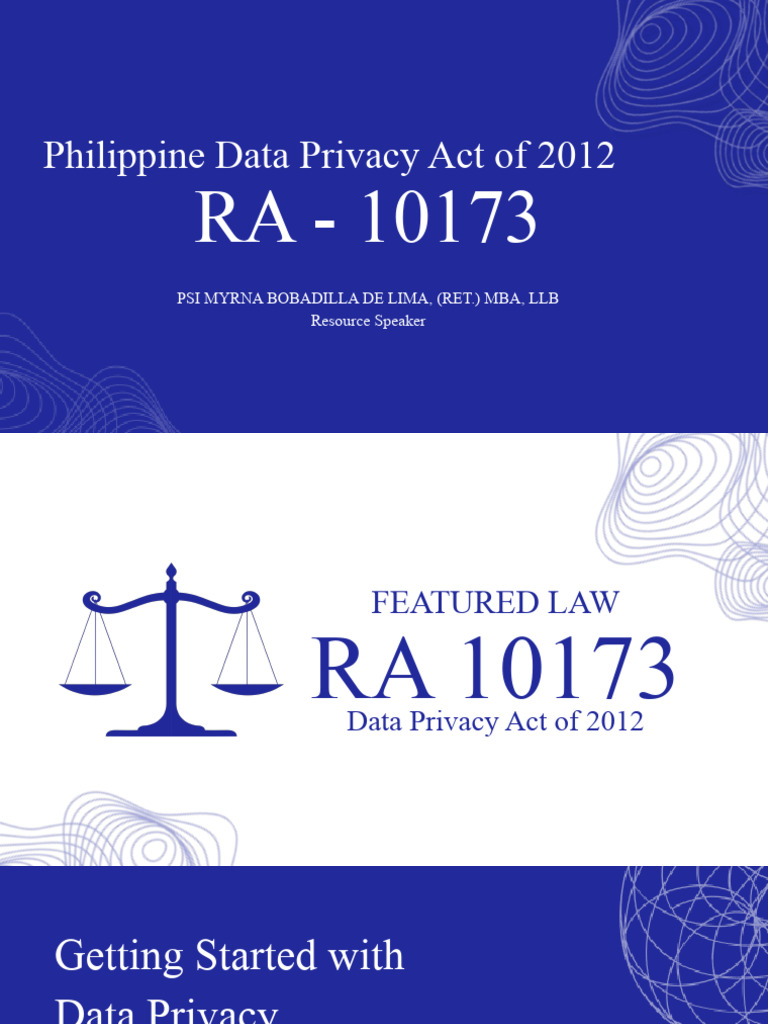 Philippine Data Privacy Act of 2012 | PDF