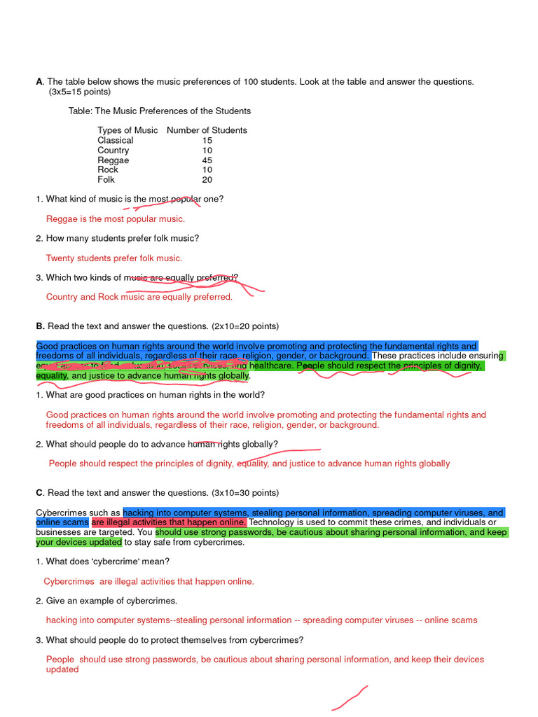 Sınıf 2. Ingilizce Yazılı Cevap | PDF | Cybercrime | Human Rights