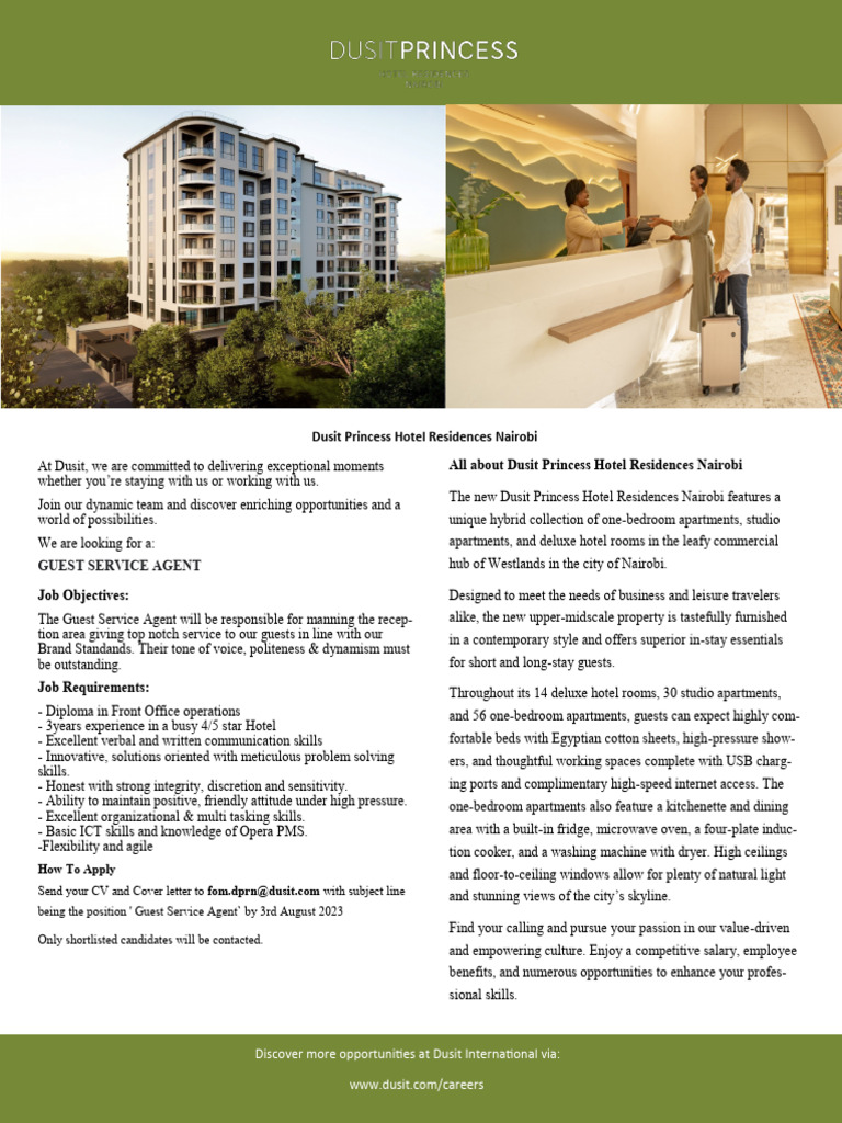 Guest Service Agent. | PDF