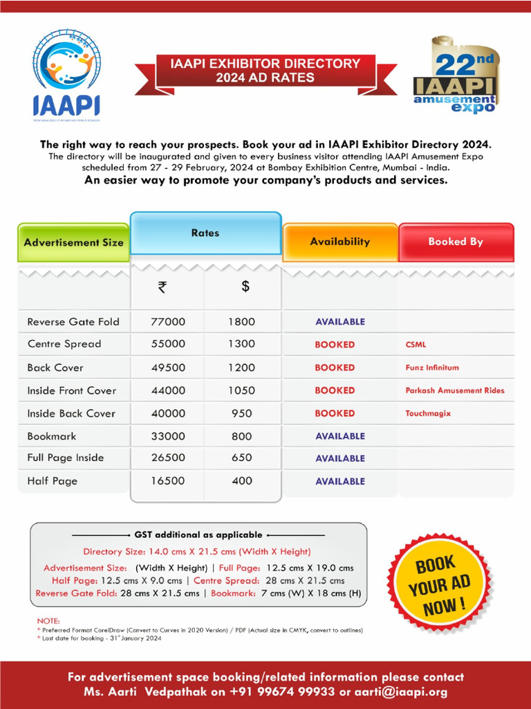 Exhibitor Directory 2024 Ad Rates | PDF
