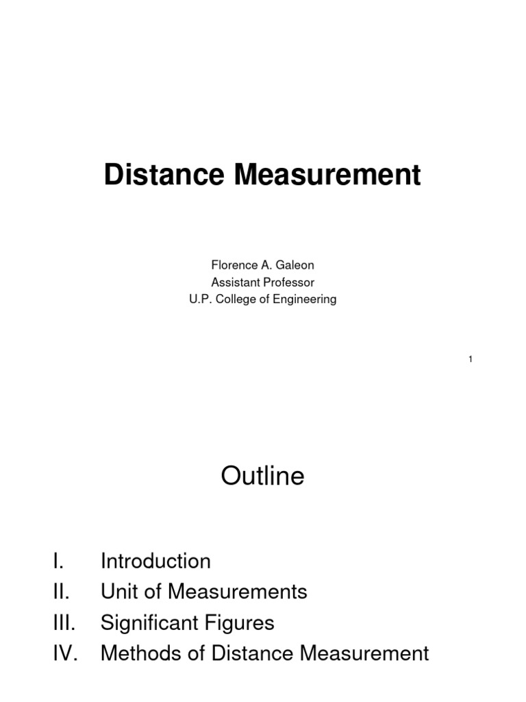 Distance Measurement | PDF | Significant Figures | Metre