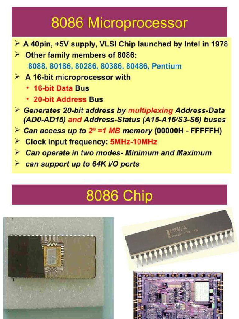 8086 Microprocessor | PDF 8086 Microprocessor | PDF