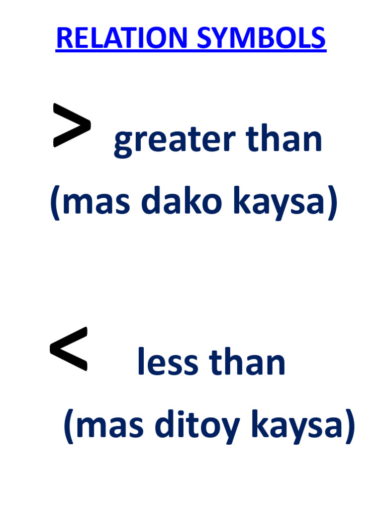 Relation Symbols | PDF