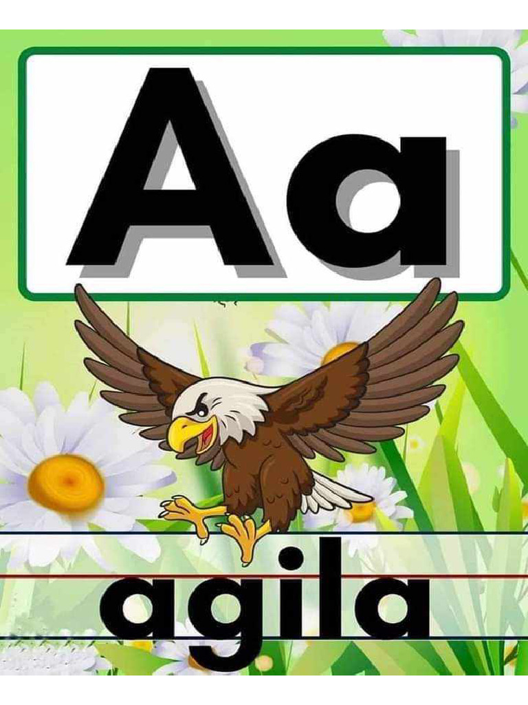 Alphabet Flashcards Green Background | PDF