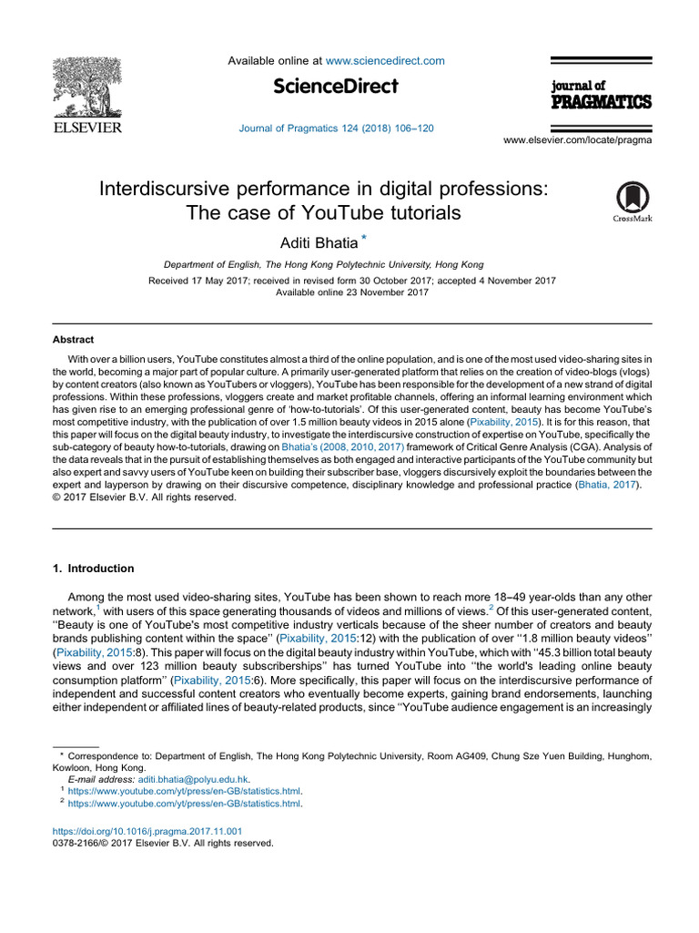 Bhatia 2018 | PDF | Expert | You Tube