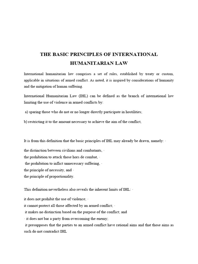Origin and Sources of IHL | PDF | International Humanitarian Law ...