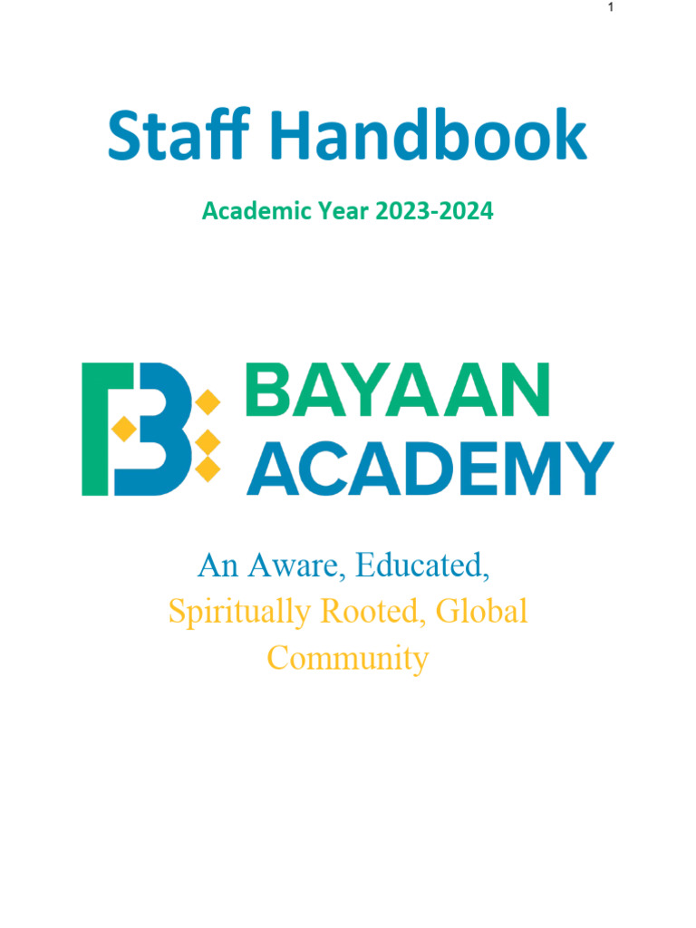 Staff Handbook Aug 2023 | PDF | Educational Assessment | Educational ...