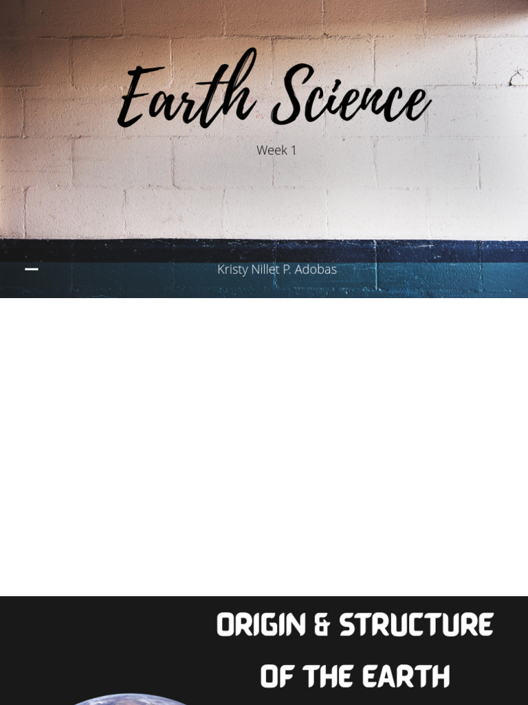 Week 1 Earth Science | PDF