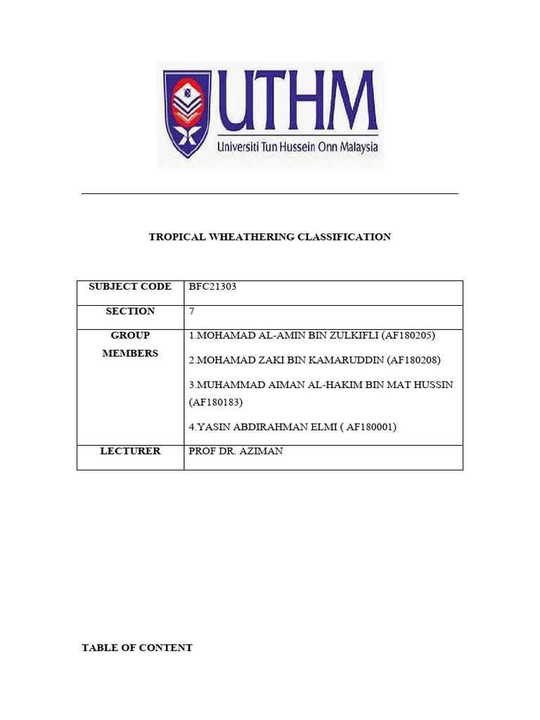 Geology Project Full Report | PDF | Weathering | Soil