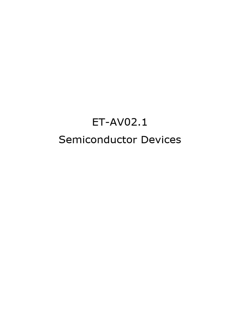 ET-AV02 M1 Semiconductor Devices Rev 0 Final | PDF
