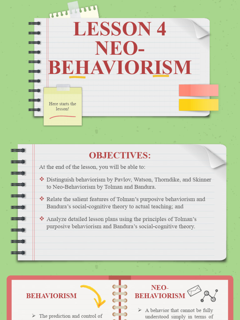 Neo-Behaviorism for Educators | PDF