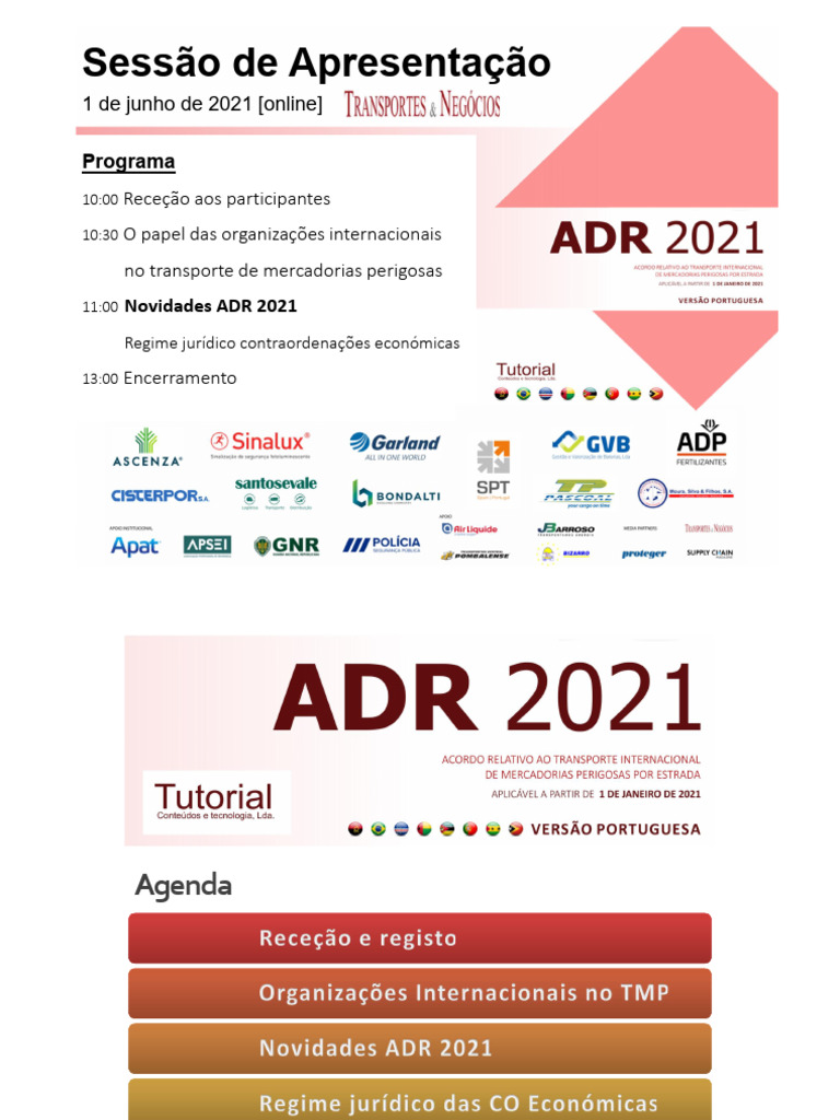 ADR 2021 Versão Portuguesa Online | PDF