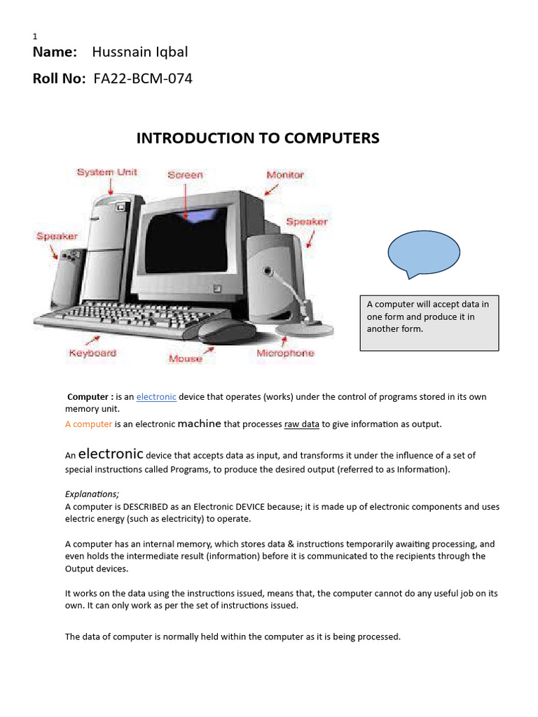 What Is Computer? | PDF | Integrated Circuit | Microprocessor