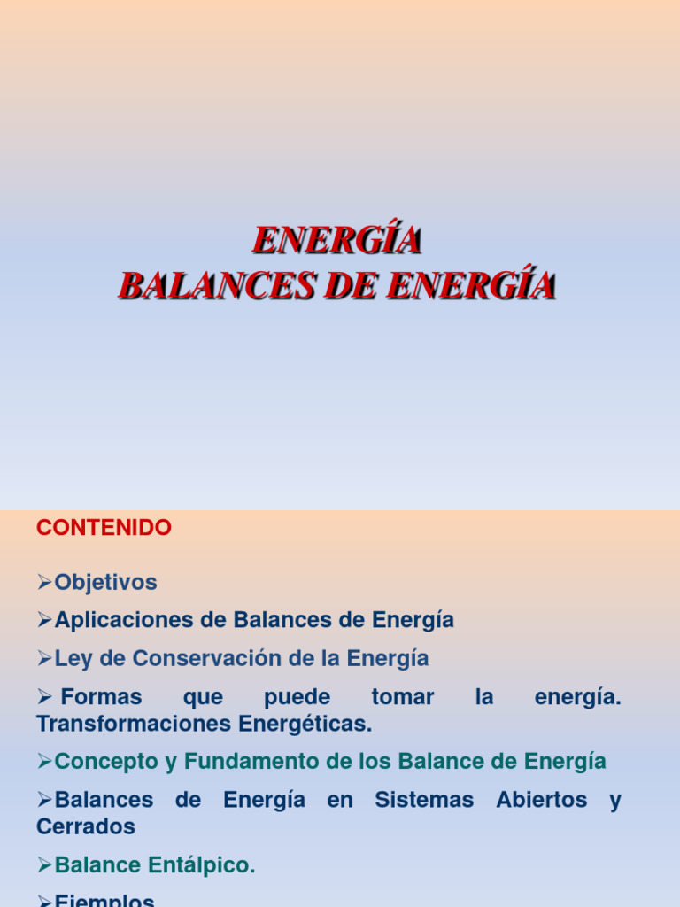 Balances de Energia | PDF | Entalpía | Calor
