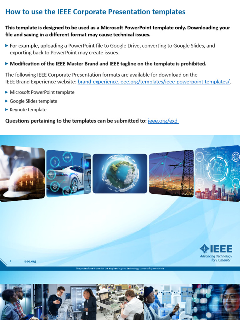 IEEE BLUE 3015 Corporate Presentation Template PPT 092023 | PDF ...